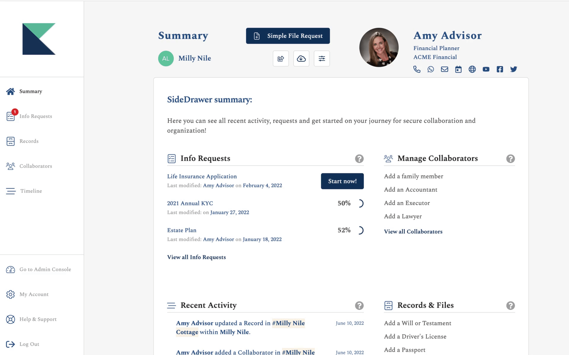 Secure Client Collaboration & Document Sharing